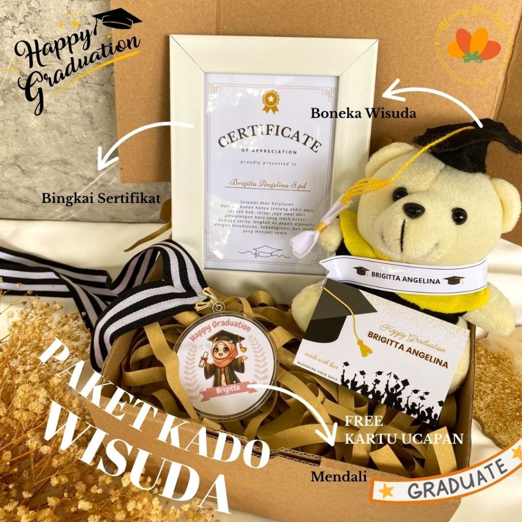 Jual Kado Wisuda paket hadiah kelulusanwisuda Medali Custom - Mendali ...