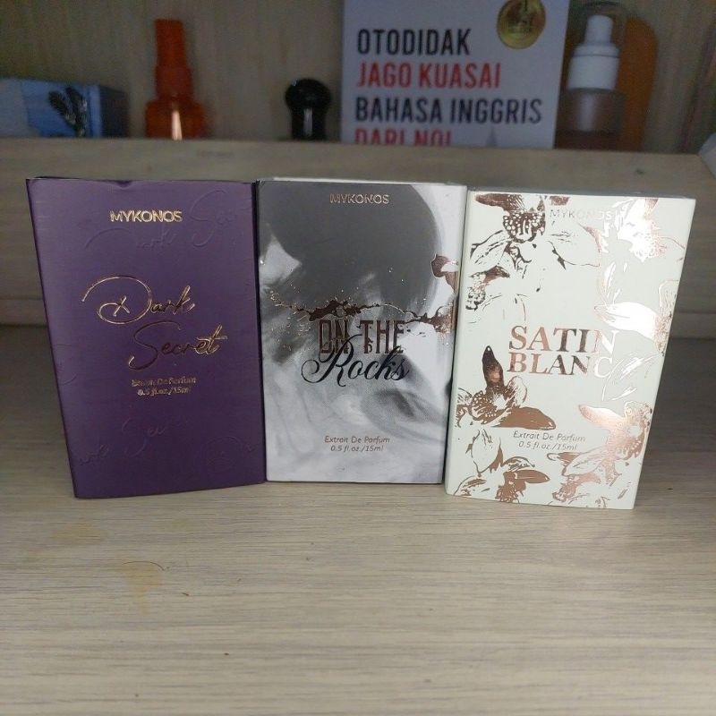 Jual Mykonos Satin Blanc, On The Rocks, & Dark Secret 15ml | Shopee ...