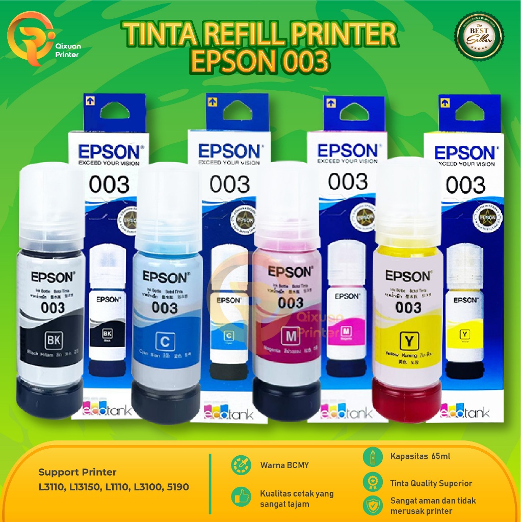 Jual Tinta Epson 003 Isi Ulang Printer L3210 L1110 L5190 L3150 L3110 L3101 | Shopee Indonesia