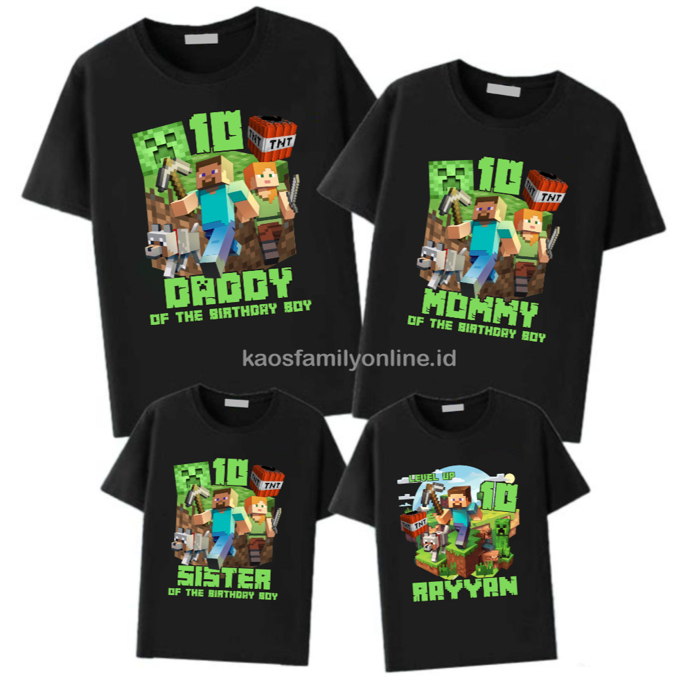 Jual Kaos Ulang Tahun Couple Family Custom Nama / Kaos Ultah Keluarga ...