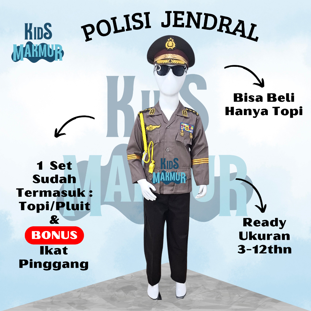 Jual Baju POLISI JENDRAL cilik stelan Polisi anak kostum anak laki laki ...