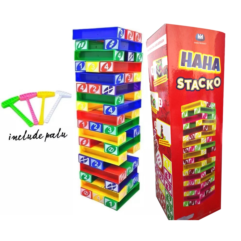 Jual Mainan Anak Tower Stacko Plus Palu / Mainan Keluarga / Mainan ...