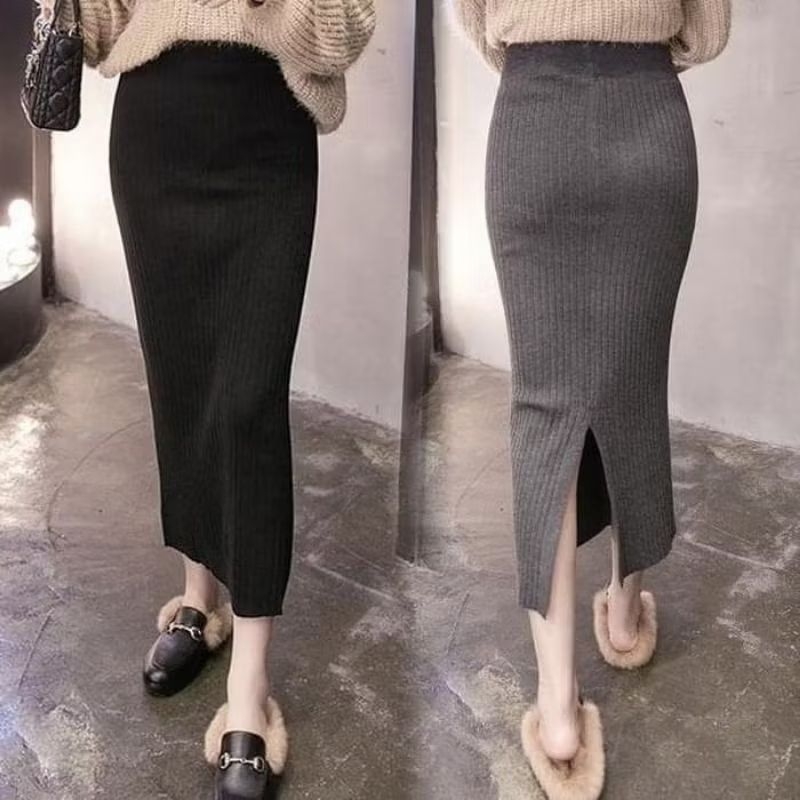Jual Rok Span Rajut Knit Premium | Rok Span Rajut Knit Korean Style ...