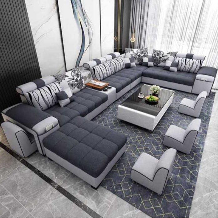 Jual FULL SET LETTER U SOFA TEKA MODERN PREMIUM GRADE LUXURY / SOFA ...
