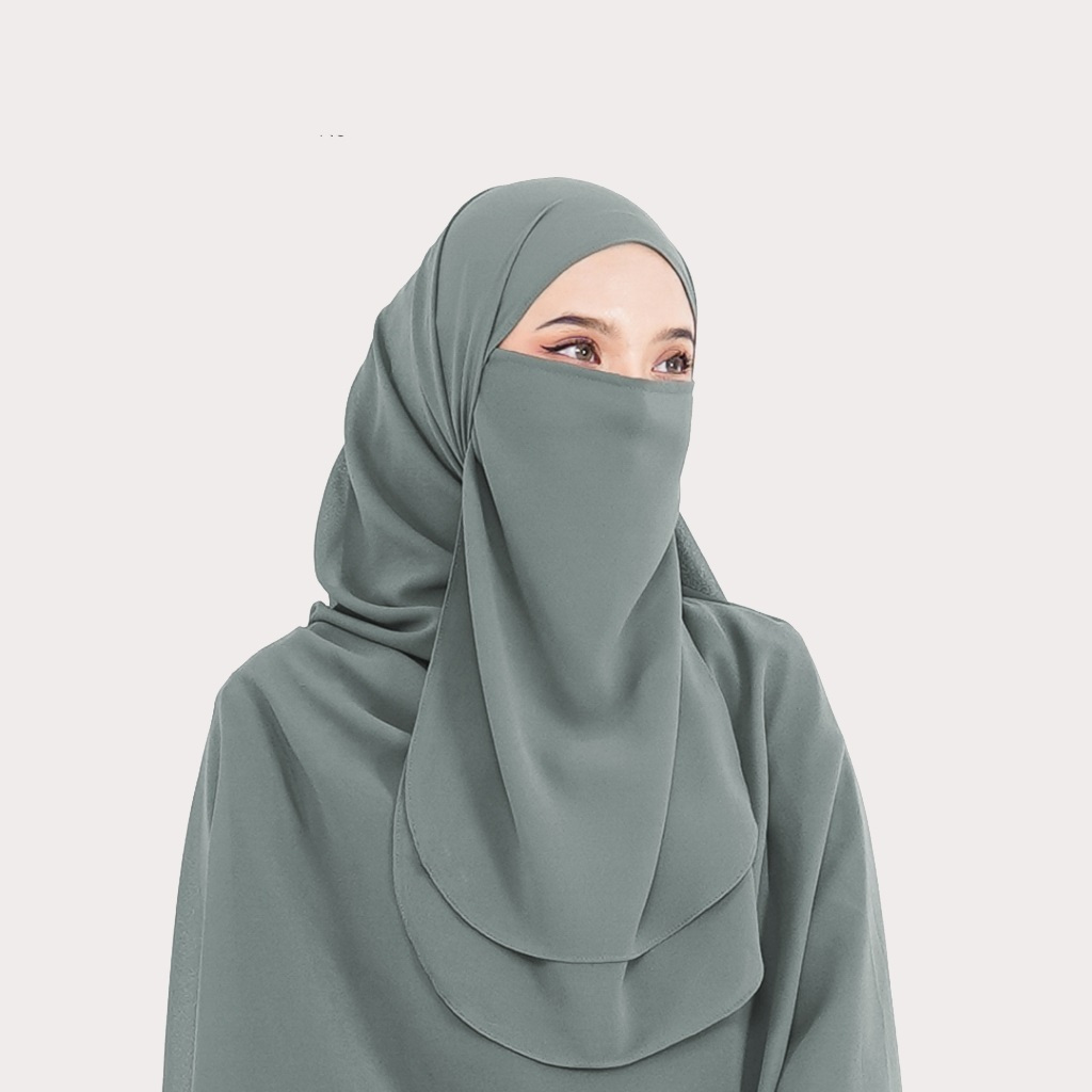 Jual Niqab Tali Ceruty Babydoll Cadar Dua Layer Tanpa Jahitan Bawah Terbaik Nyaman Simpel ...