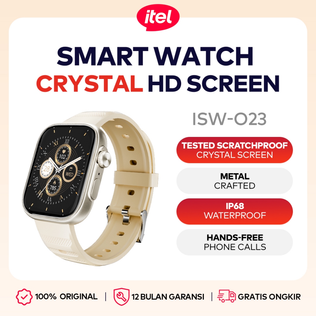 Jual itel SmartWatch ISW-O23 3 Active | Tahan Air IP68 100 Mode ...