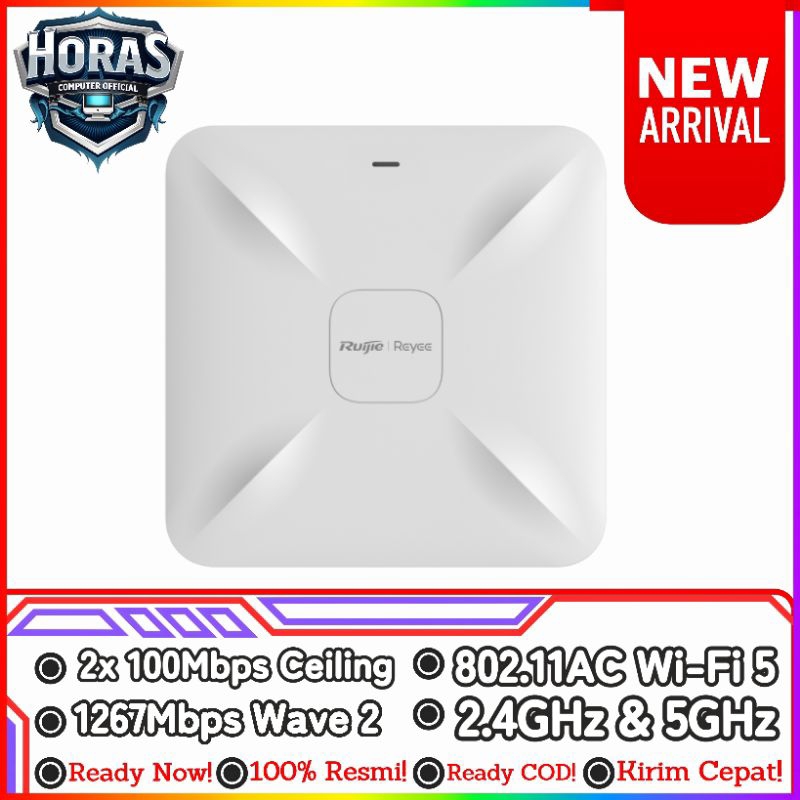 Jual Ruijie RG-RAP2200F Wall Omnidirectional Wi-Fi 5 Ceiling Access ...