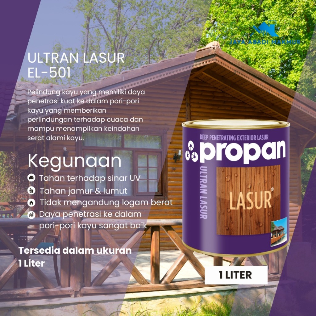 Jual Propan Ultran Lasur EL-501 1 Liter / Cat Pelindung Kayu | Shopee ...