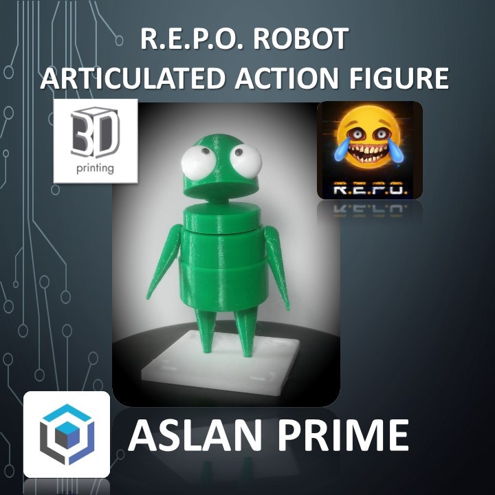 Jual R.E.P.O. ROBOT BOT SEMIBOT CROUCHED ACTION FIGURE 3D Print REPO ...