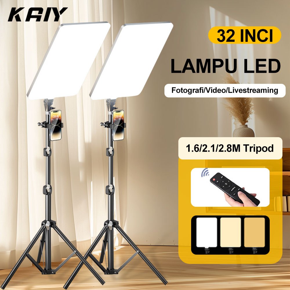 Jual KAIY 32" Lampu Foto Led/Lampu Lighting/Lampu Panel Studio Lighting+1.6/2.1/2.8M Tripod for ...