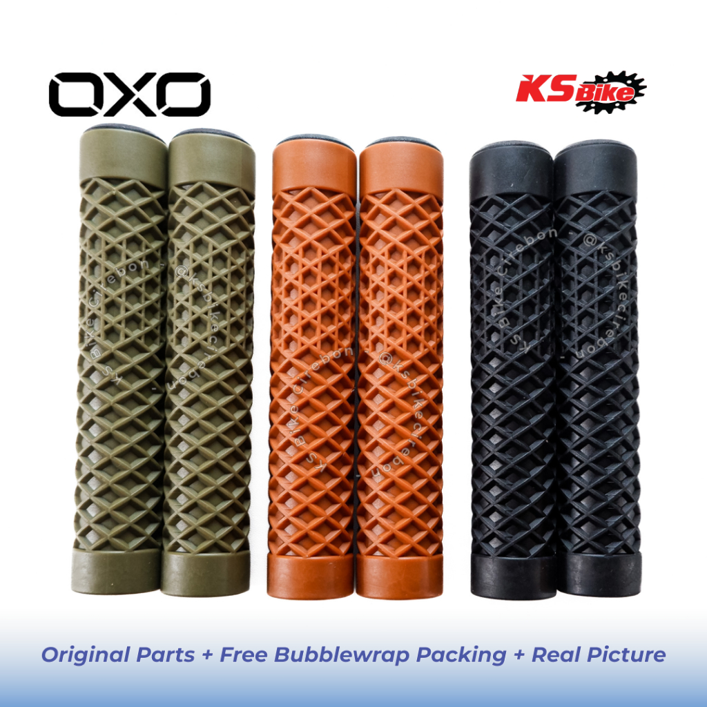 Jual Handgrip Sepeda OXO Motif Waffle 15cm Grip Setang Hitam Hijau ...