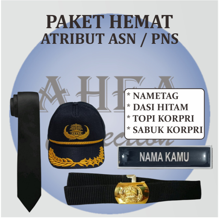 Jual Paket Hemat Atribut Nametag ASN/PNS papan nama dada tanpa Lencana ...