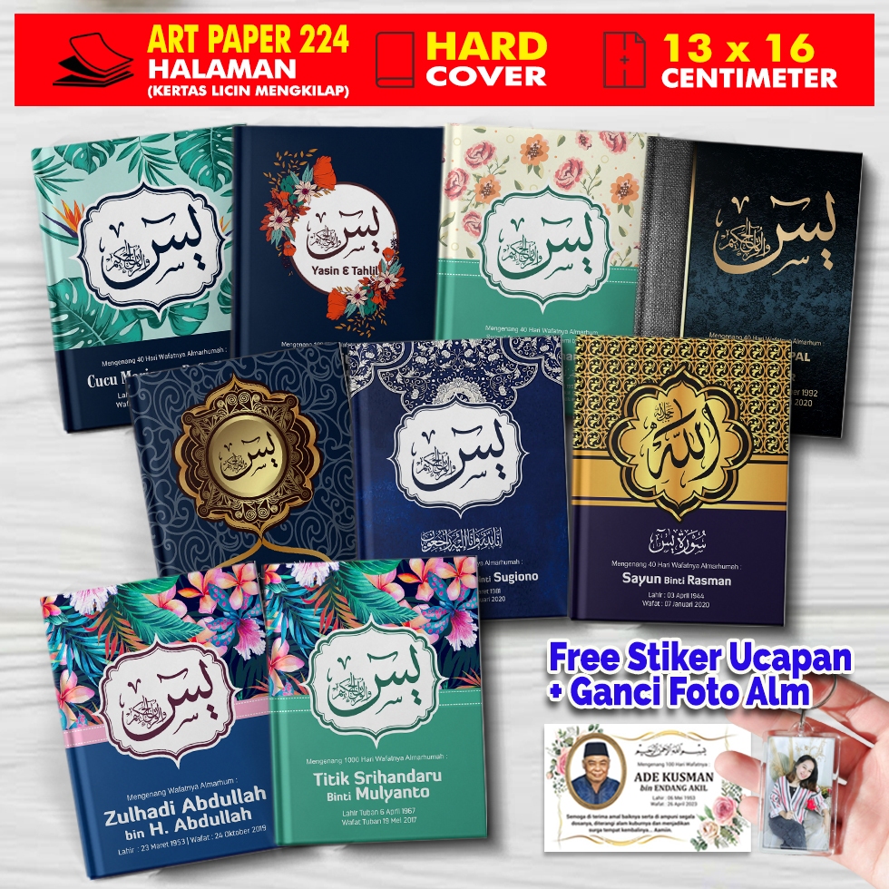Jual (Glossy 224 Hal) Buku Yasin dan Tahlil Hardcover + Sisipan (foto ...