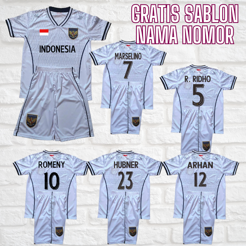 Jual AURI SPORT JERSEY TIMNAS PUTIH/BAJU TIMNAS PUTIH USIA 7-14THN ...