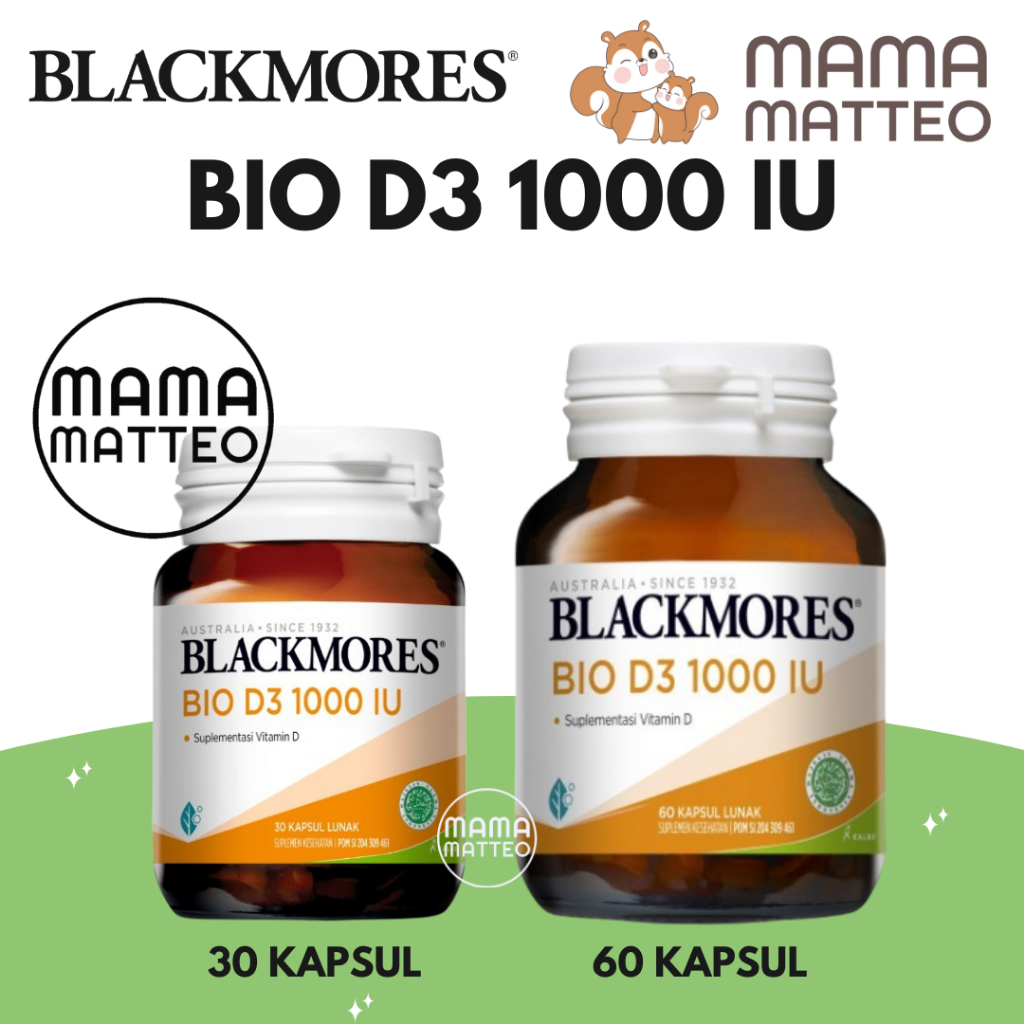 Jual BLACKMORES Bio D3 1000IU 30 60 Kapsul / Kapsul Vitamin D3 1000 IU Suplemen Kesehatan ...
