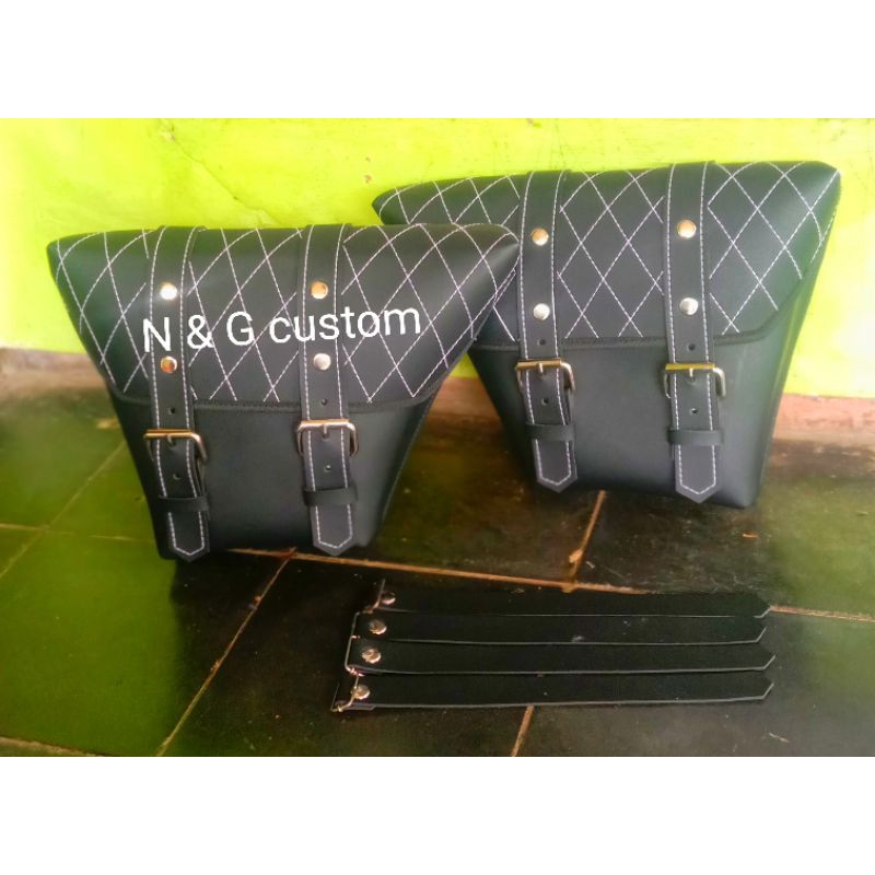 Jual tas sidebag tutup aki variasi jahitan silang,universal,hrga sudah ...