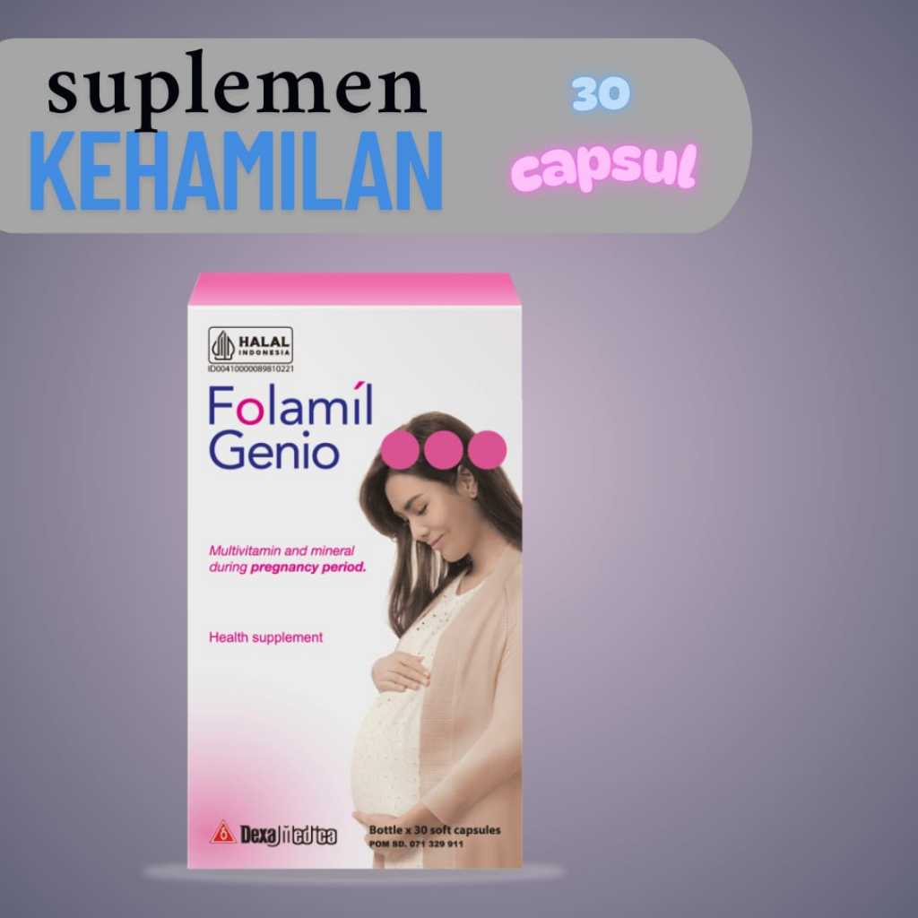 Jual Folamil Genio 30 Kapsul/Suplemen/DHA/Multivitamin/Suplemen ...