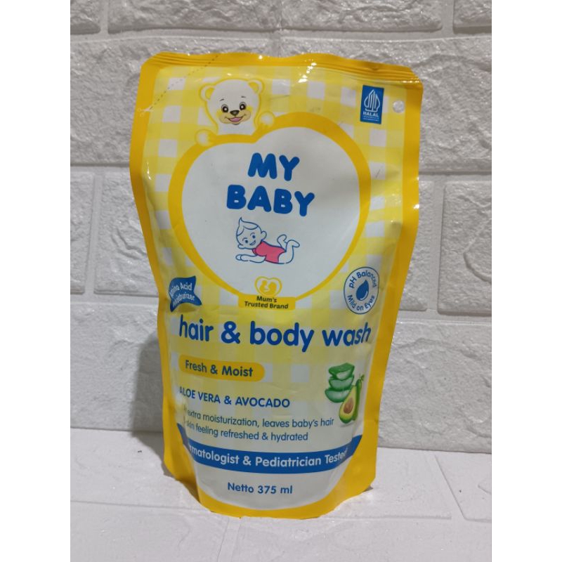 Jual MY BABY HAIR & BODY WASH REFILL 375ML (KUNING) | Shopee Indonesia