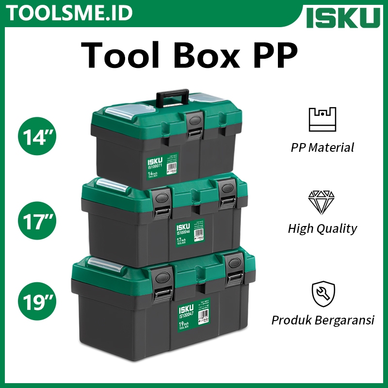 Jual ISKU Toolbox Kotak Perkakas Tool Box PP Material 14 17 19 inch ...