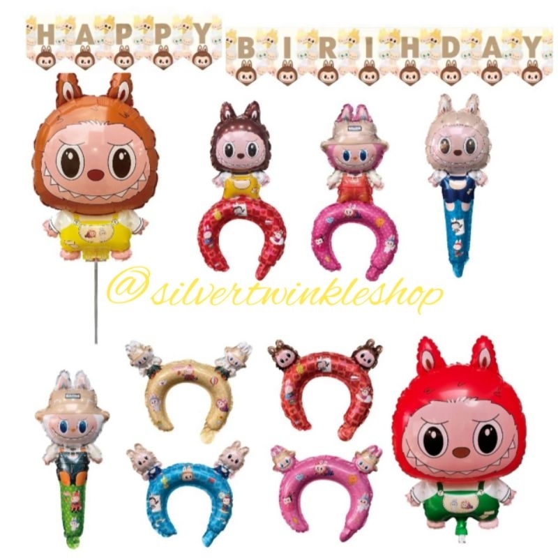 Jual Set paket hiasan dekorasi pesta ulang tahun tema labubu balon the ...