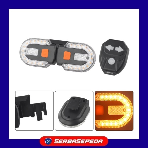 Jual Lampu Belakang Sein Sepeda (Mounting Rail Saddle) 30 Lumens USB ...