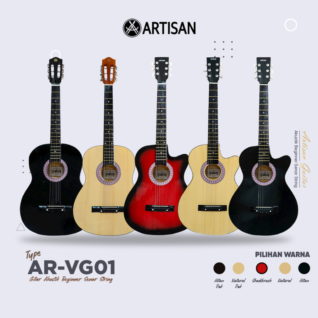 Jual ARTISAN Gitar Akustik Beginner AR - VG01 Senar String Guitar ...