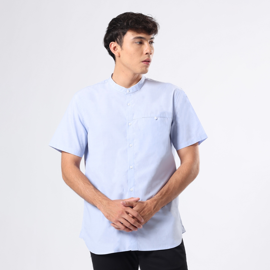 Jual EDWIN JEANS - STARKOV BLUE Kemeja Koko Lengan Pendek Pria Baju ...