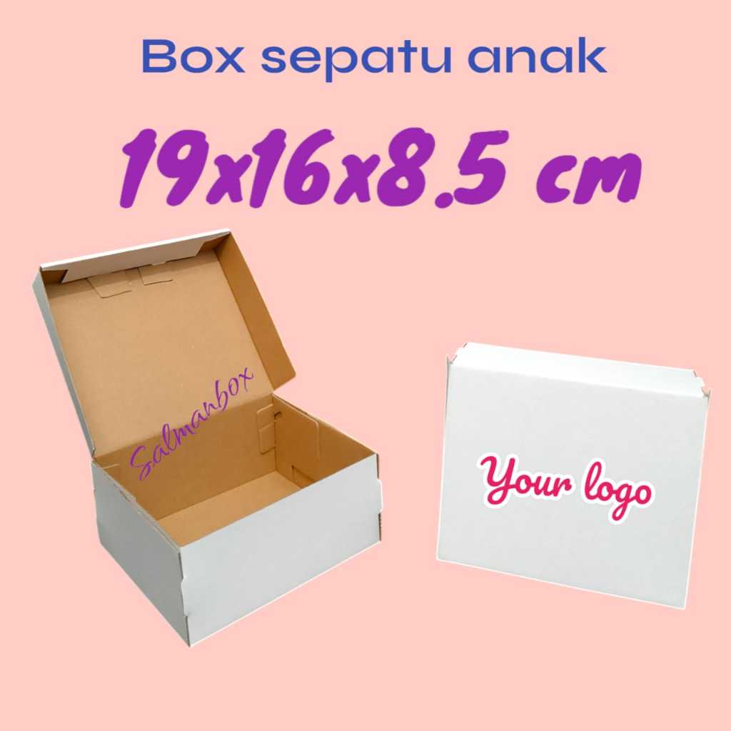 Jual BOX SEPATU ANAK SIZE 19x16x8.5 CM I DUS ANAK I KARDUS SEPATU ANAK ...