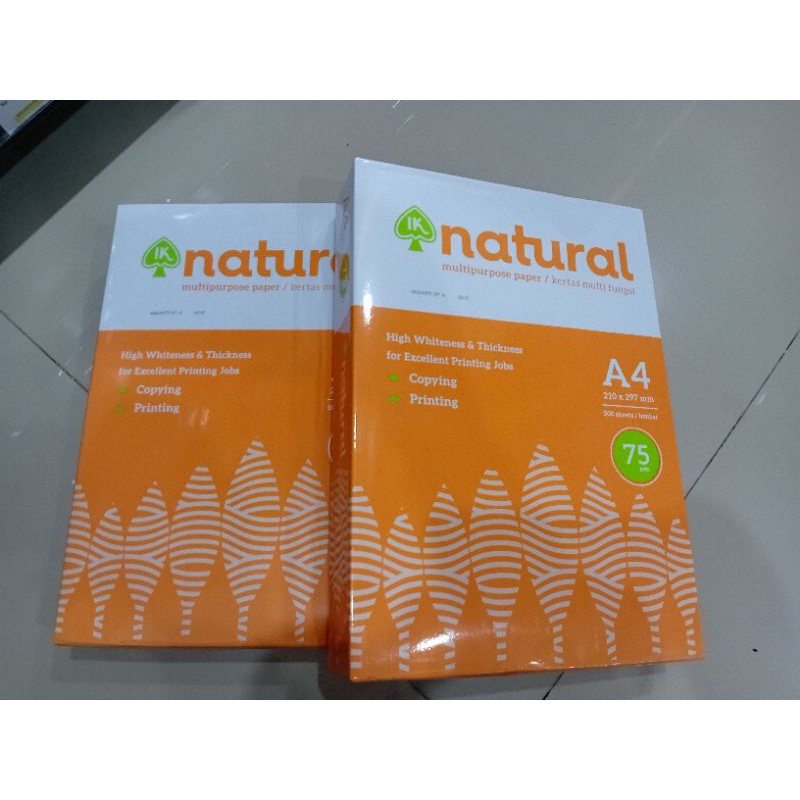Jual KERTAS HVS NATURAL A4 75GR | Shopee Indonesia