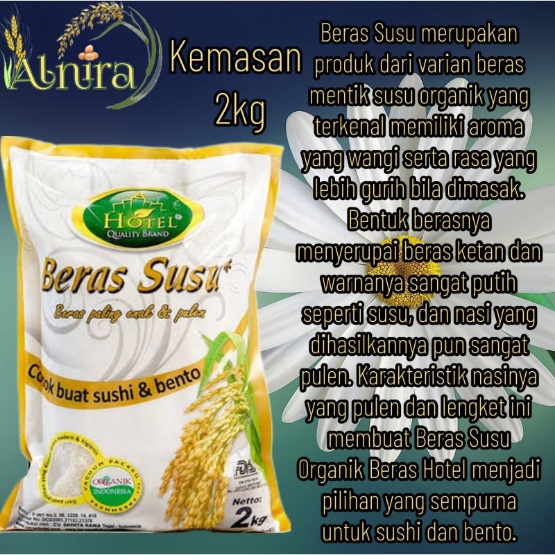 Jual Beras Organik Susu 2kg - Beras Susu Organik - BERAS HOTEL Organik ...