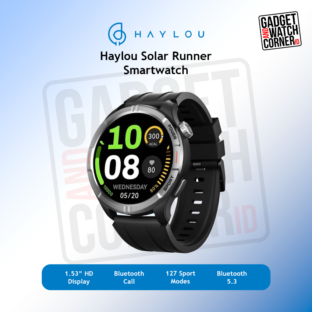 Jual Haylou SOLAR RUNNER Smartwatch HD Display Bluetooth Call Smart ...