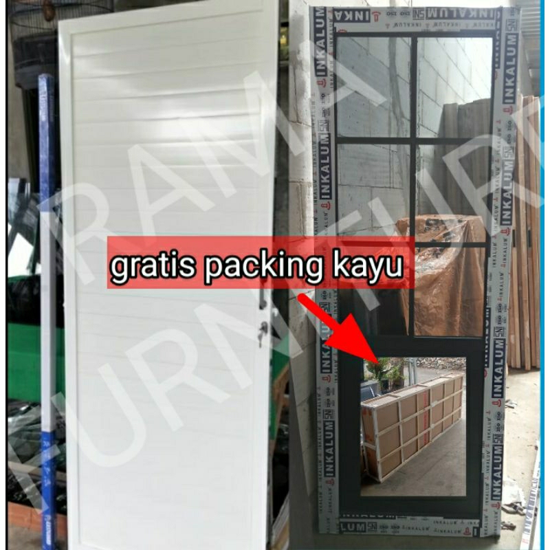 Jual PINTU SLIDING ALUMUNIUM 80x200/90x200 GRATIS PACKING KAYU EXTRA ...