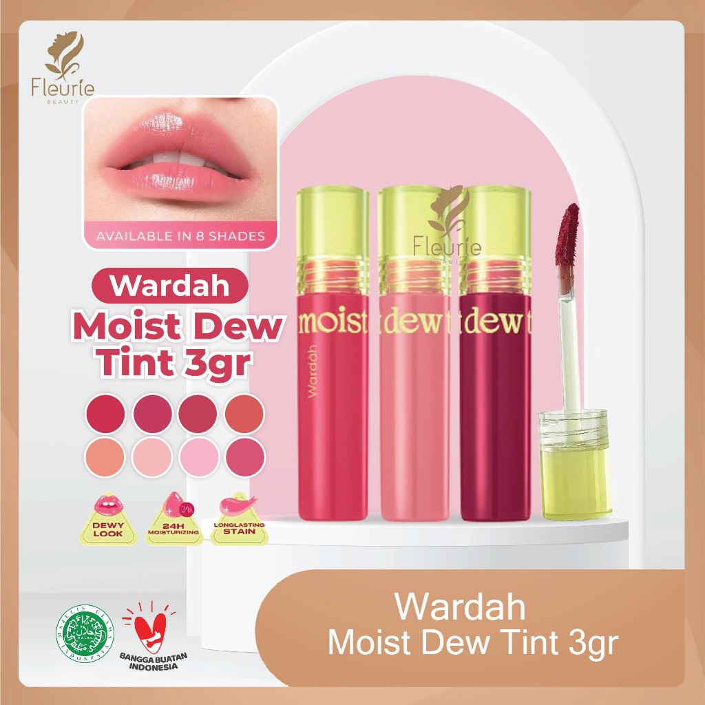 Jual Wardah Moist Dew Tint 3gr - Lipstick Cair High Coverage / Liptint ...