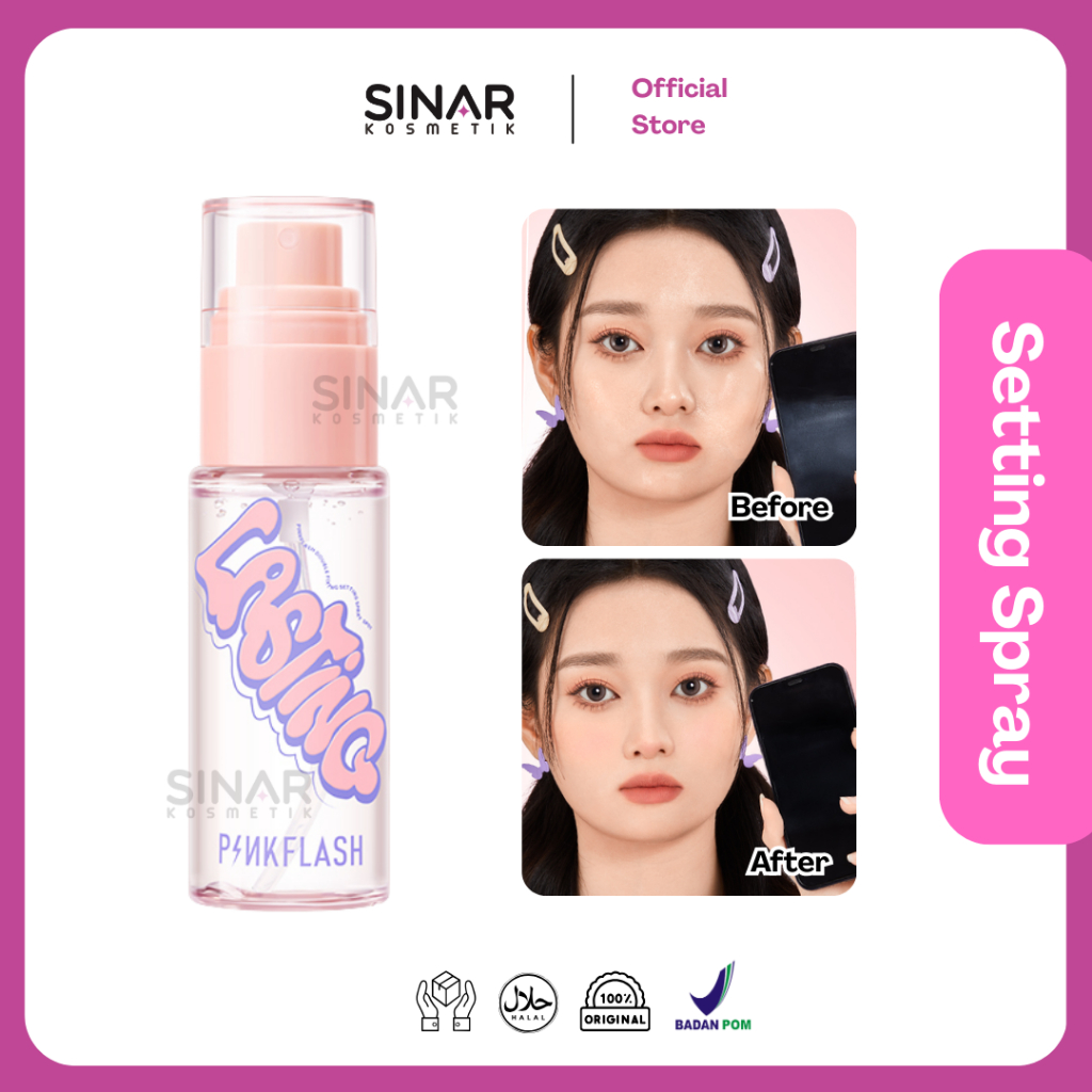 Jual Pinkflash More & More Setting Spray Shine-free Hydrating Oil ...