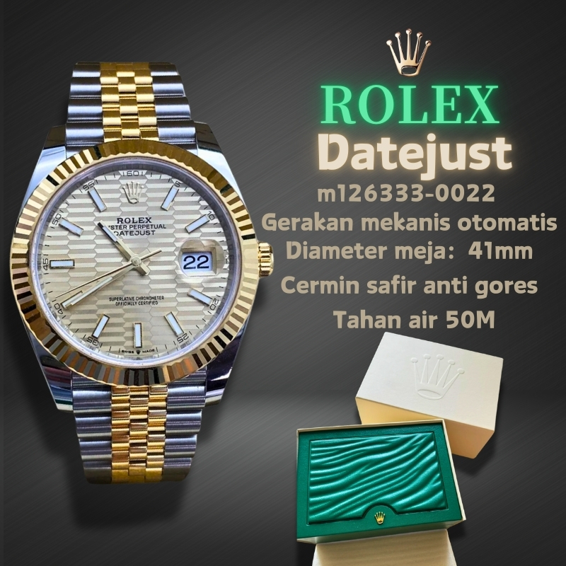 Jual [%100 Asli] Jam Tangan Pria Rolex Seri Datejust m126333-0022 Mesin ...