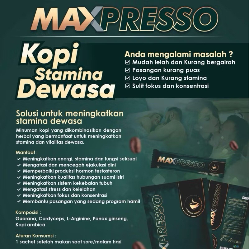 Jual MAXPRESSO - KOPI PENAMBAH STAMINA 2 POUCH (10’s) | Shopee Indonesia