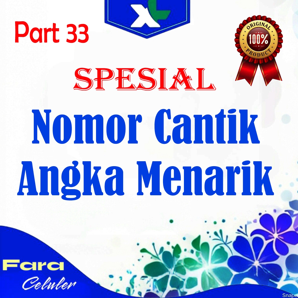 Jual part 33. Nomor cantik Kartu Xl special edition seri Angka Menarik ...