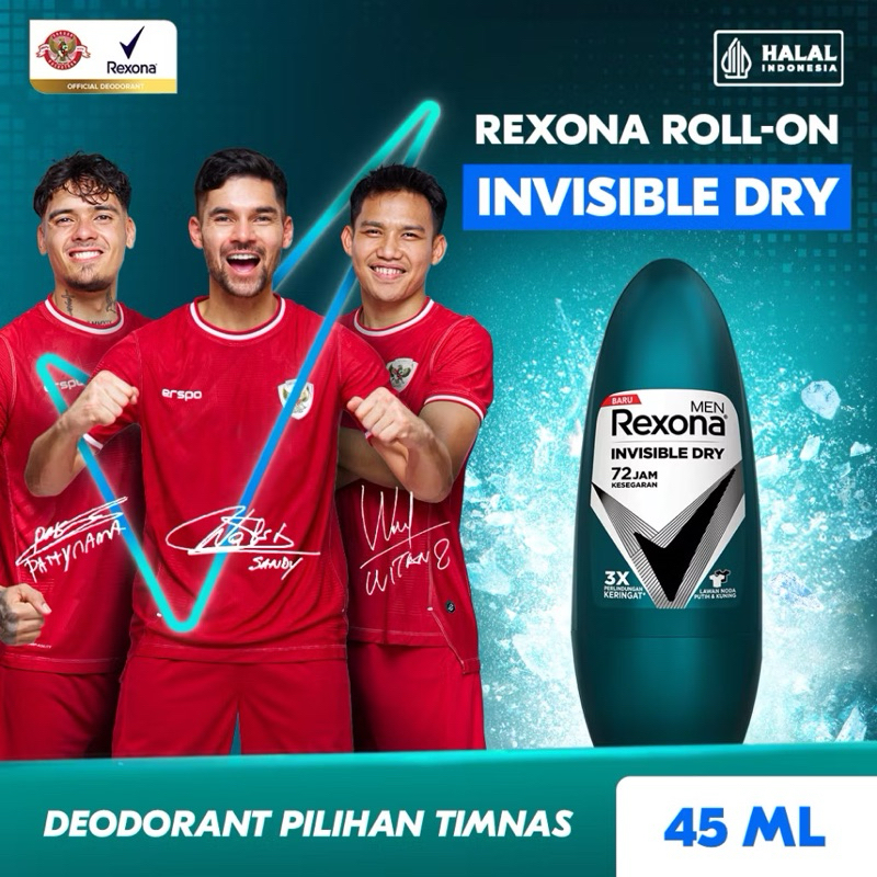 Jual REXONA Men Roll On Deodorant Anti-odor Invisible Dry 45 mL | Shopee Indonesia