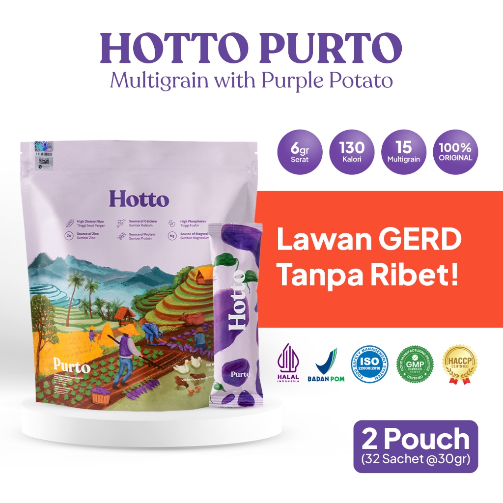 Jual Hotto Purto - 2 Pouch (32 Sachet) | Hotto Porto Lawan GERD Tanpa ...