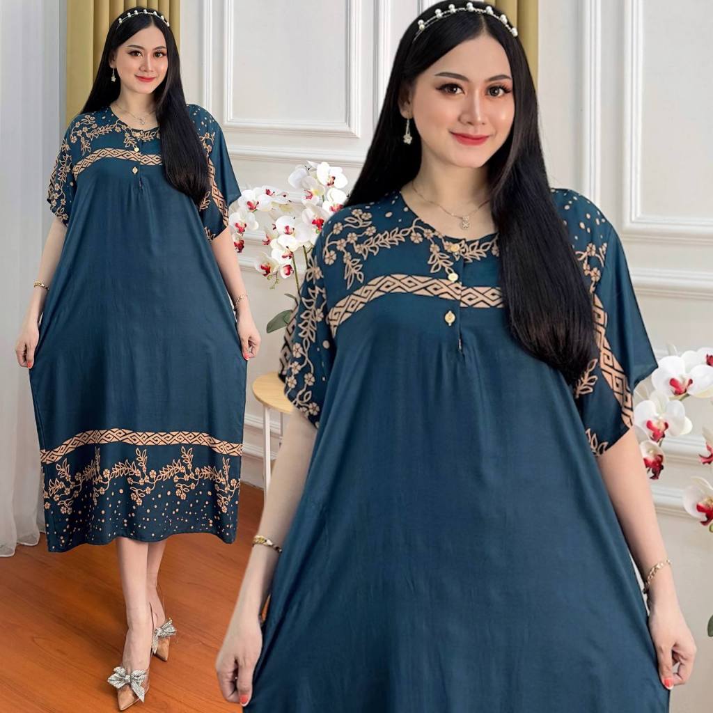 Jual DASTER JUMBO RAYON LD 130 CM KANCING DEPAN BUSUI XXL | Shopee ...