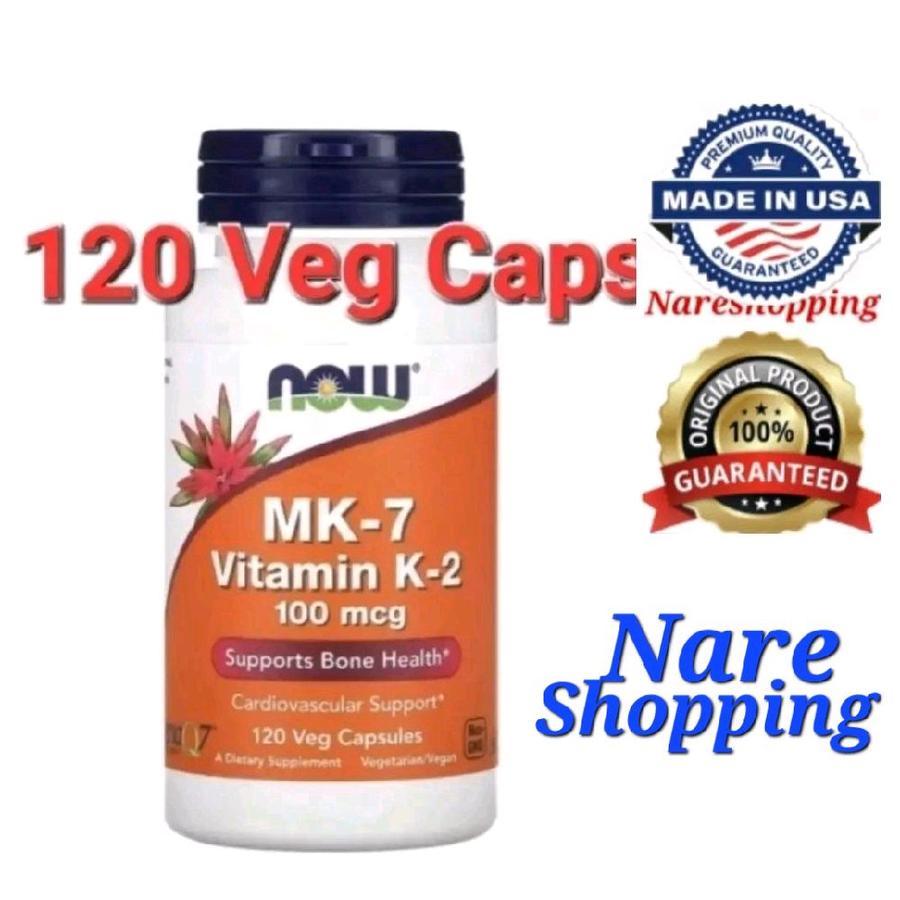 Jual Now Foods MK-7 Vitamin K-2 , 100 mcg, 120 Capsules HALAL Vegan MK7 ...