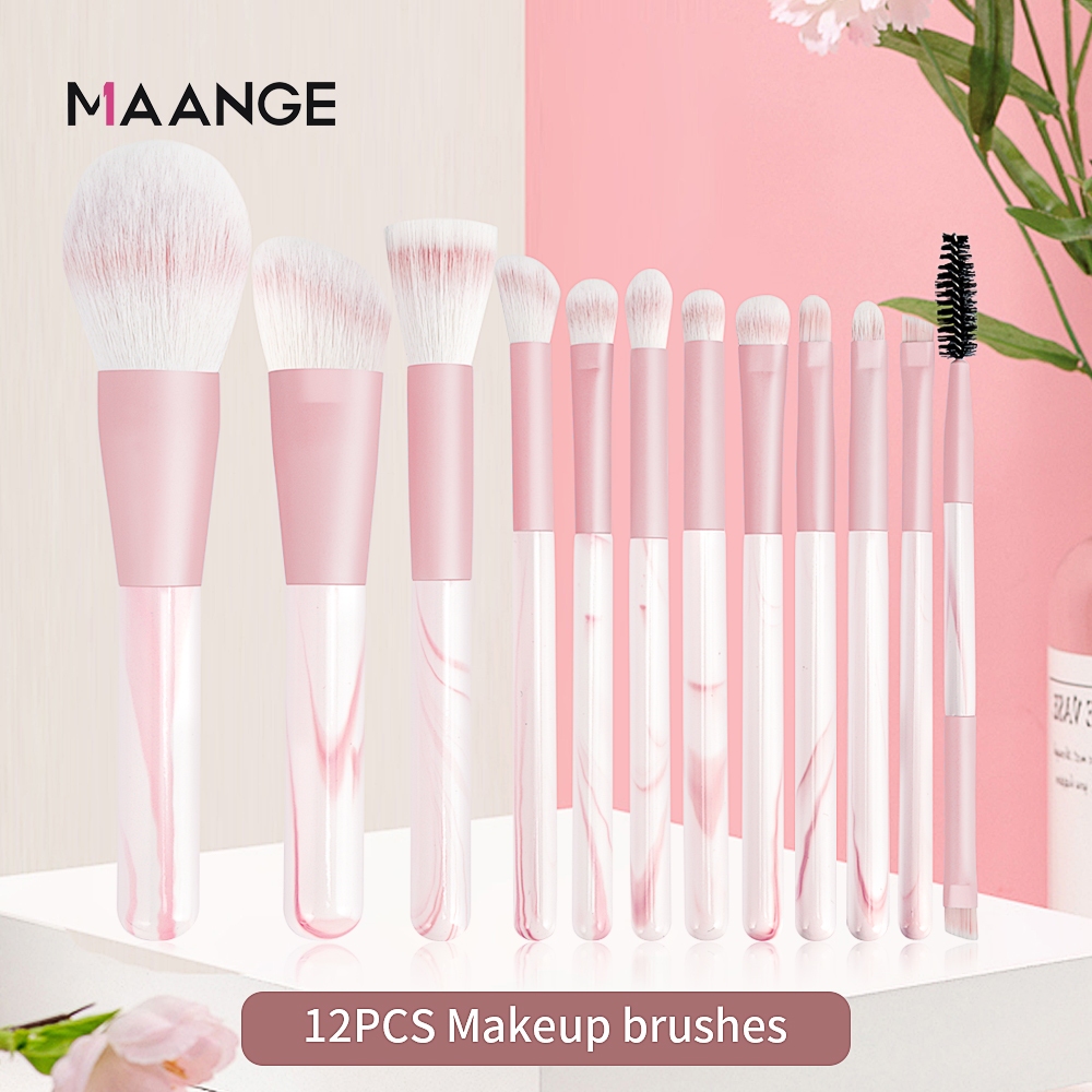 Jual MAANGE Brush Make Up Set Make Up Kit Brush Make Up Premium 12pcs ...