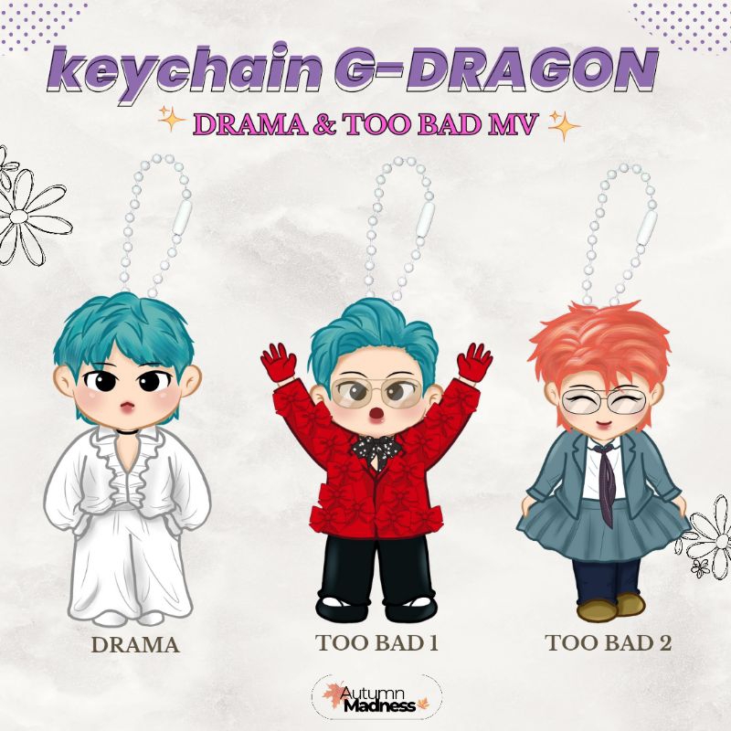 Jual [READY STOCK] Keychain G-Dragon GD DRAMA & G Dragon TOO BAD MV ...