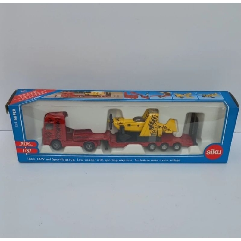 Jual siku low loader with sporting airplane mercedes benz truck diecast ...