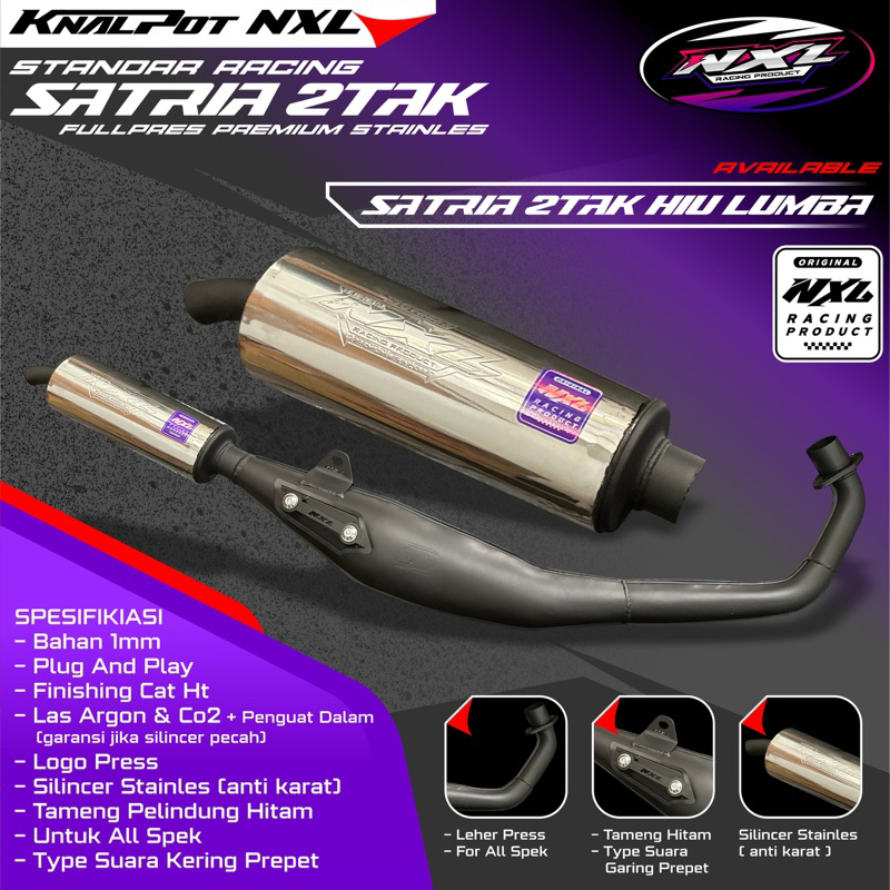 Jual KNALPOT STANDAR RACING SATRIA HIU/LUMBA 2 TAK ORIGINAL NXL ...