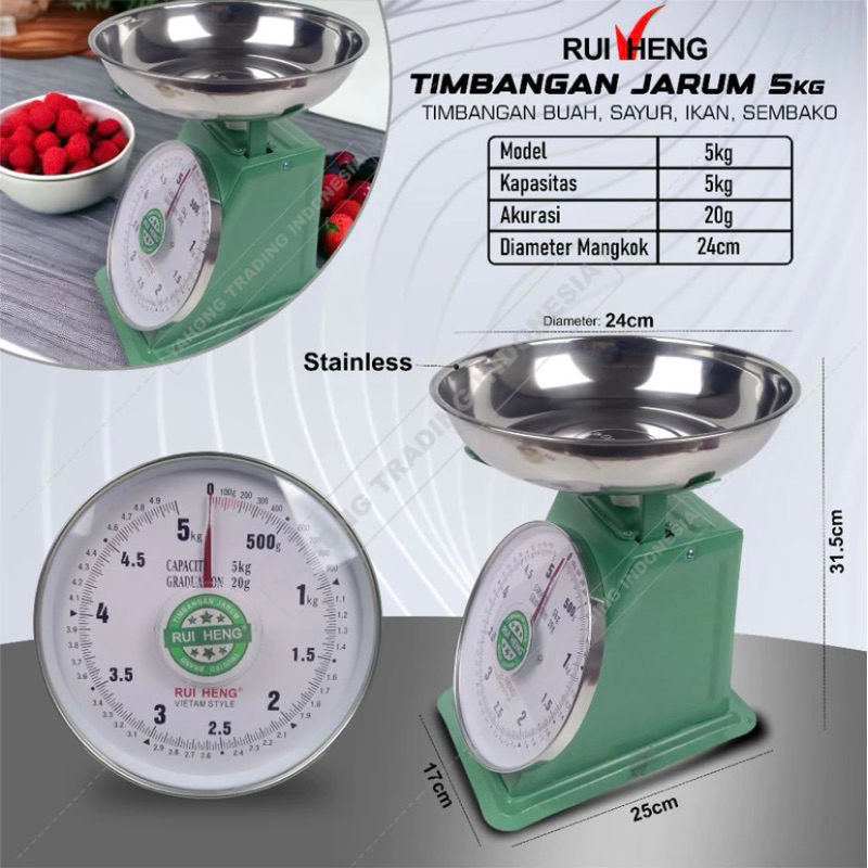 Jual Timbangan Dapur 5kg merek Rui Heng | Shopee Indonesia