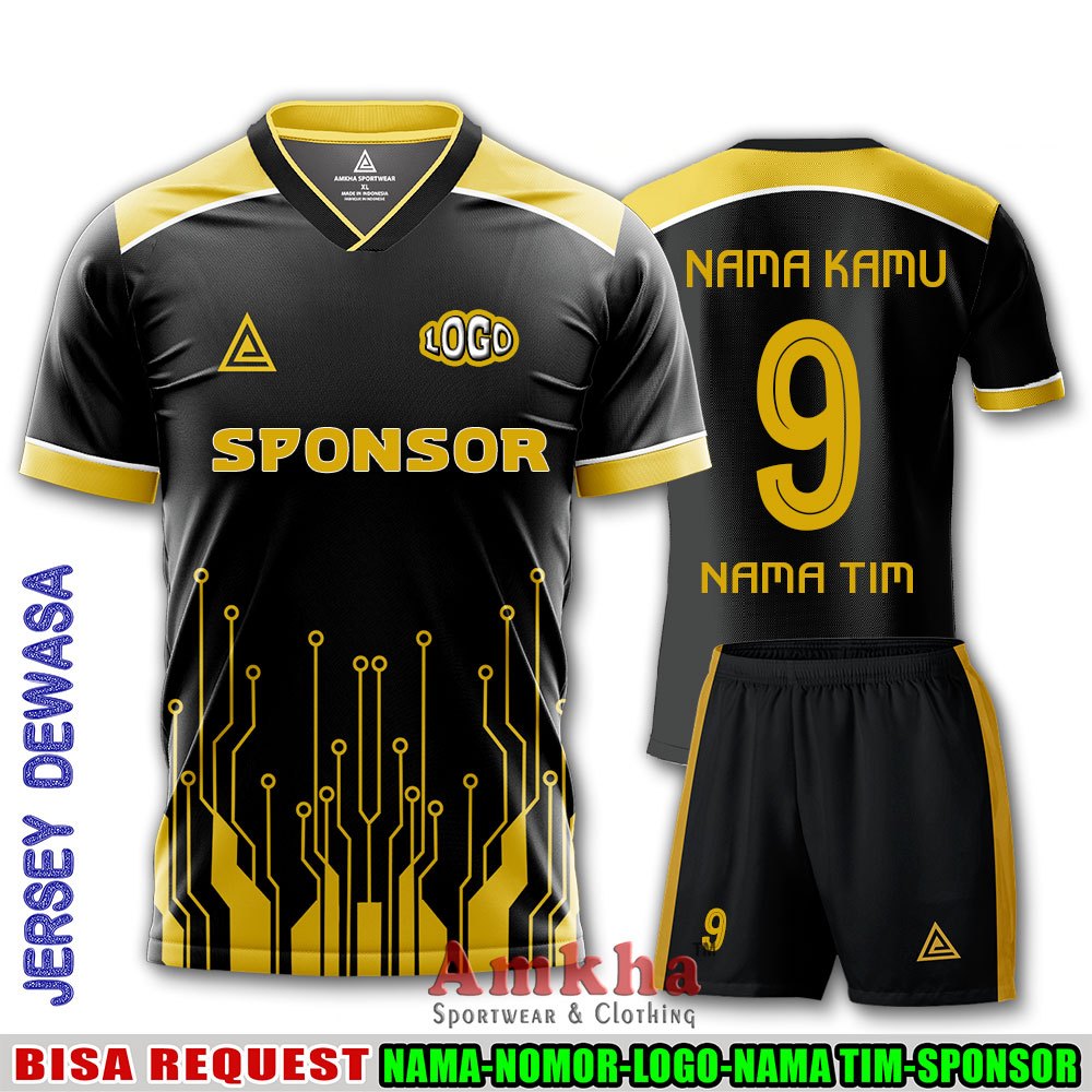 Jual JERSEY BOLA FUTSAL Ortus Pria Dewasa Sablon DTF Nama Nomor Sponsor ...