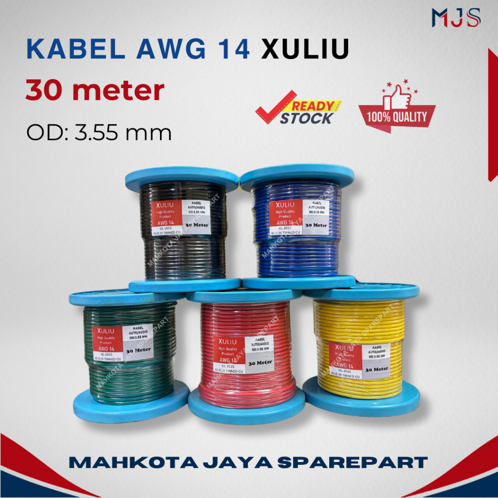 Jual Kabel AWG 14 Xuliu 30 meter / merah / hitam / biru / kuning ...