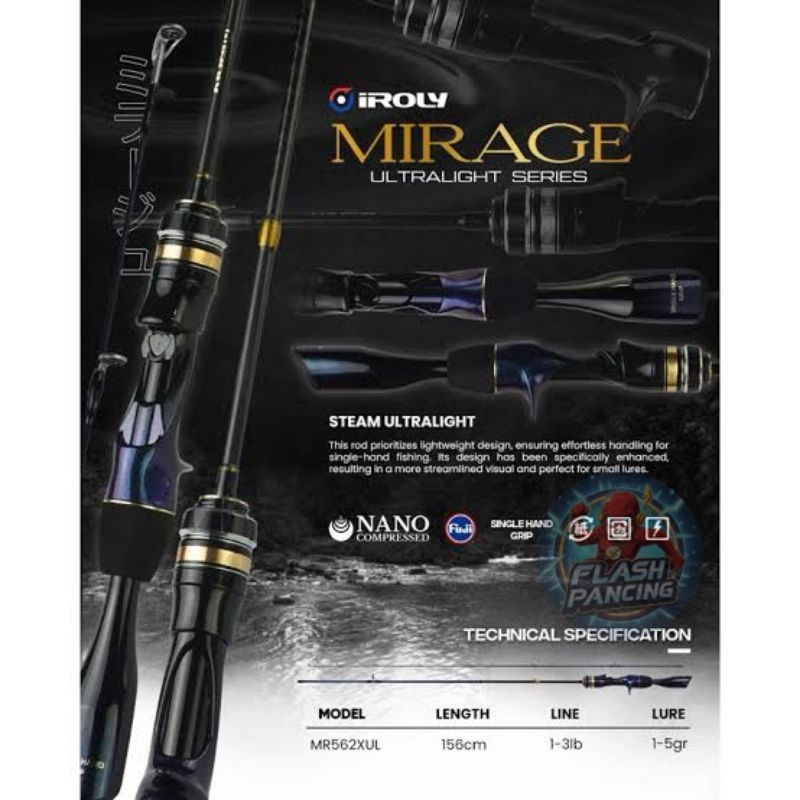 Jual Joran iroly mirage 502/562 Bc UL 1-3Lb Full Fuji | Shopee Indonesia