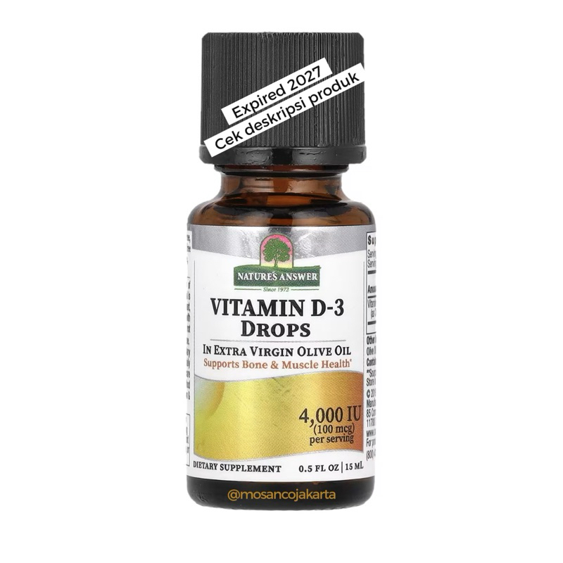 Jual Nature’s answer vit d3 drop-botol berminyak | Shopee Indonesia